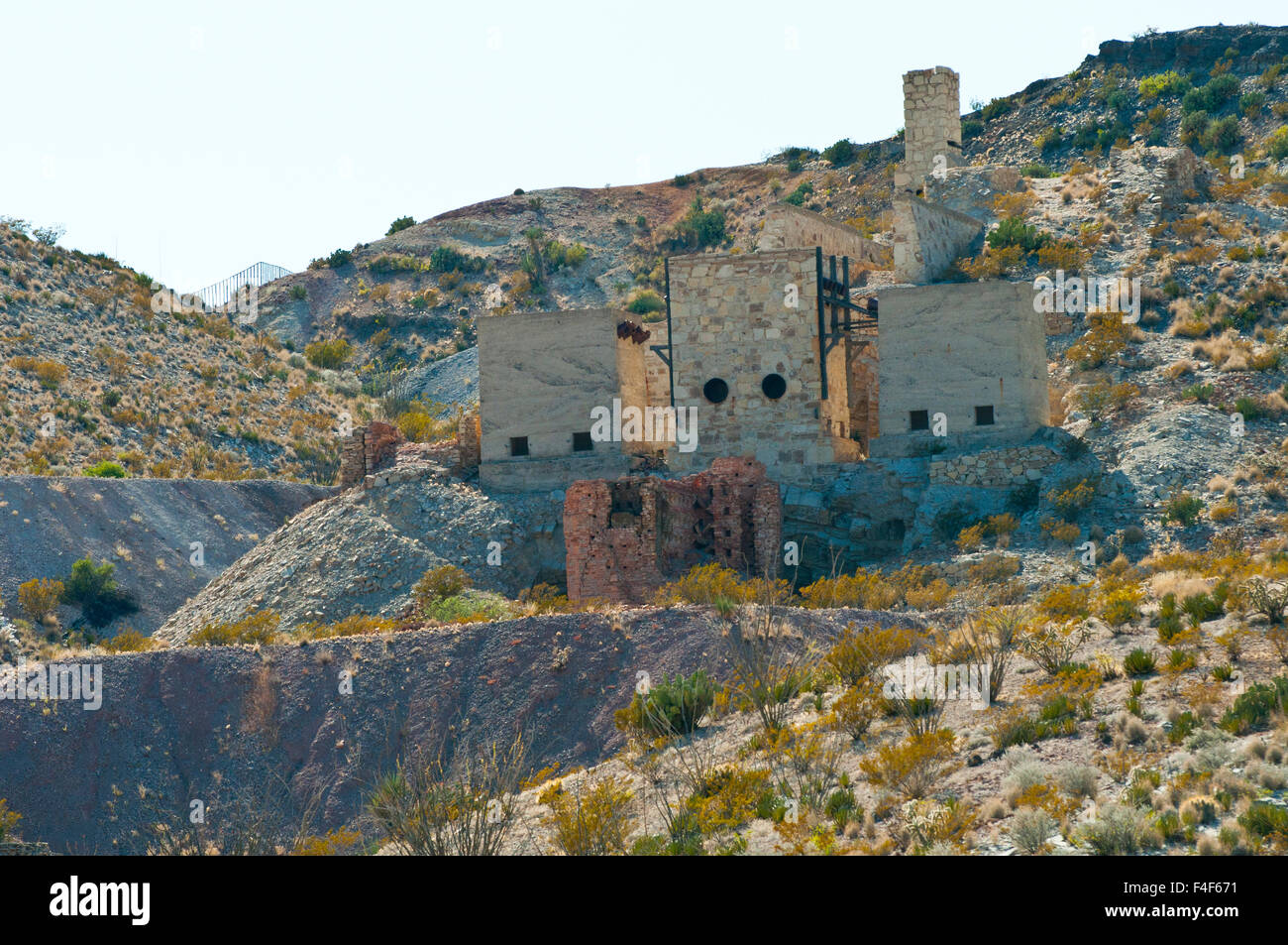 USA, Texas, Big Bend National Park, Fresno Road, Ruins of Mariscal ...