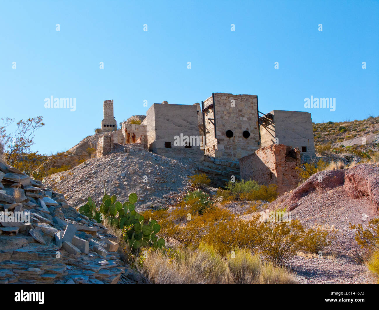 USA, Texas, Big Bend National Park, Fresno Road, Ruins of Mariscal ...