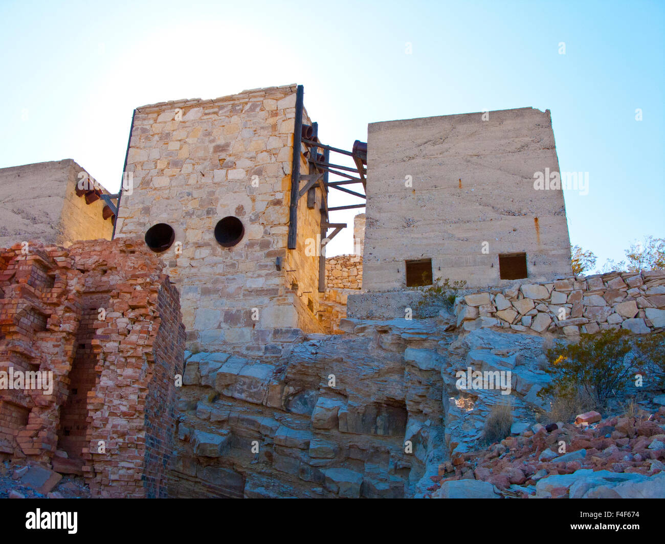 USA, Texas, Big Bend National Park, Fresno Road, Ruins of Mariscal ...