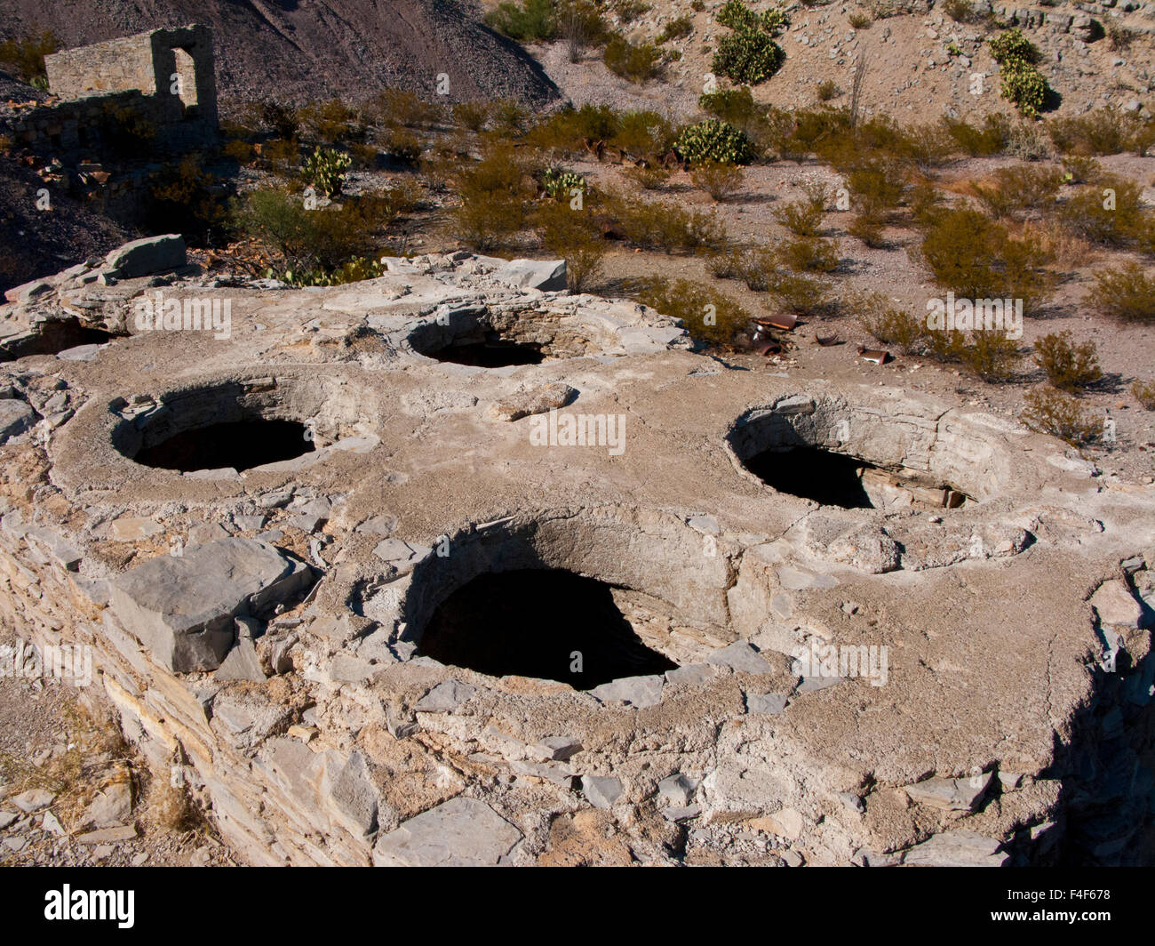 USA, Texas, Big Bend National Park, Fresno Road, Ruins of Mariscal ...