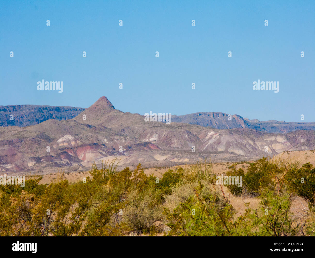 USA, Texas, Big Bend National Park, Painted Desert, Maverick Badlands ...