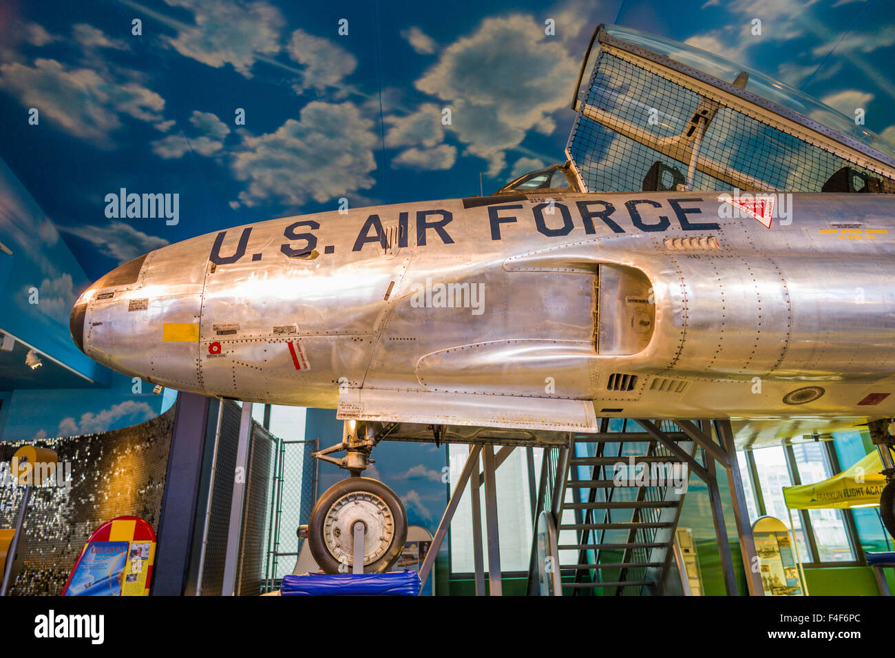 USA, Pennsylvania, Philadelphia, The Franklin Institute, USAF T-33 ...