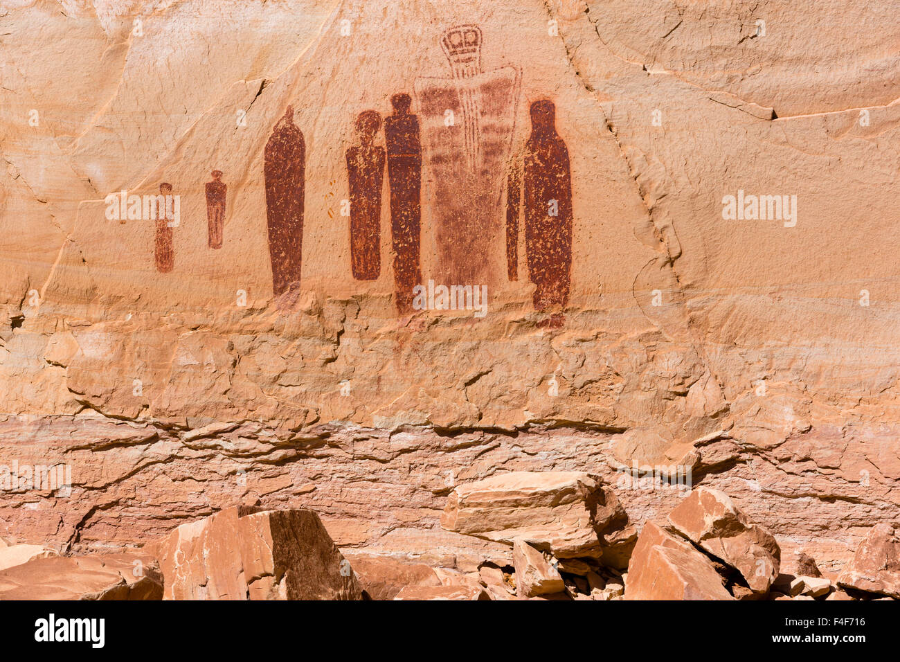 USA, Utah, Canyonlands National Park, Horseshoe Canyon, Great Gallery ...