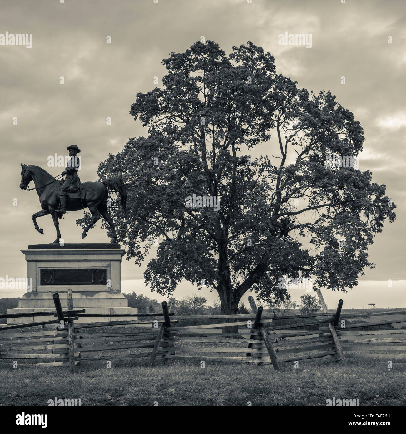 USA, Pennsylvania, Gettysburg, Battle of Gettysburg, monument to Major ...