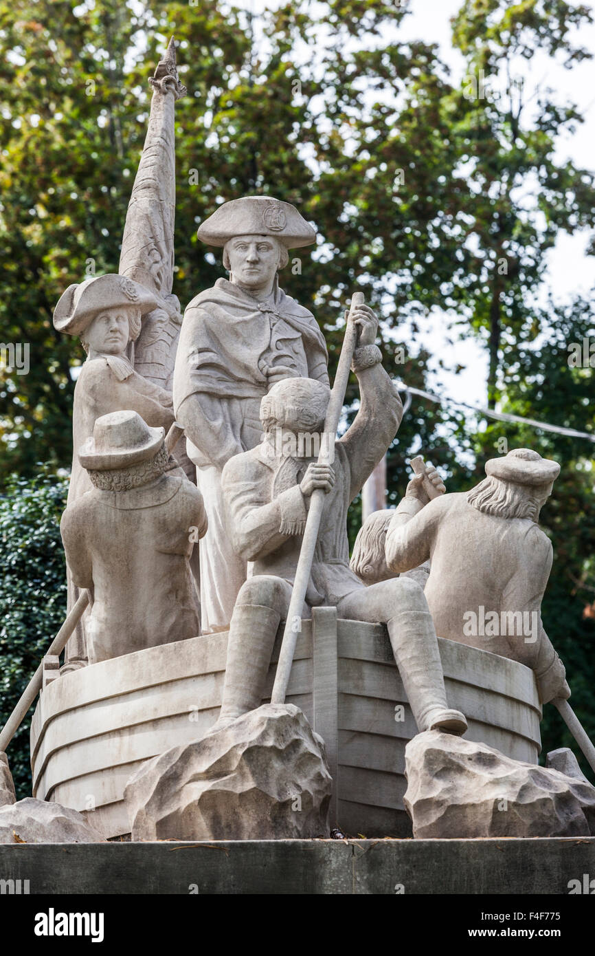 Statue of george washington crossing the delaware hi-res stock ...