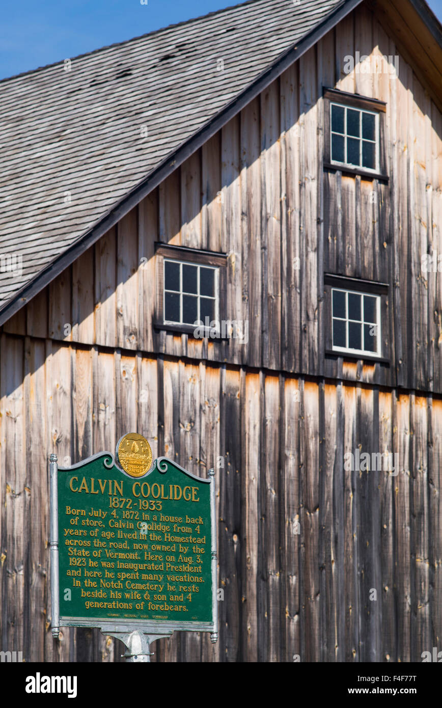 Vermont, Plymouth, Birthplace of former US President Calvin Coolidge ...