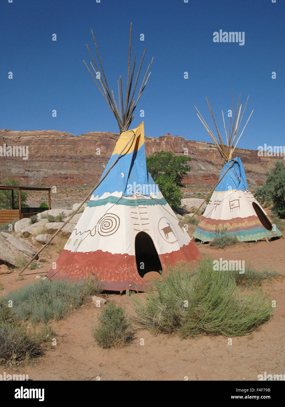 Utah, Moab, Arch View Resort Indian Teepees Stock Photo - Alamy