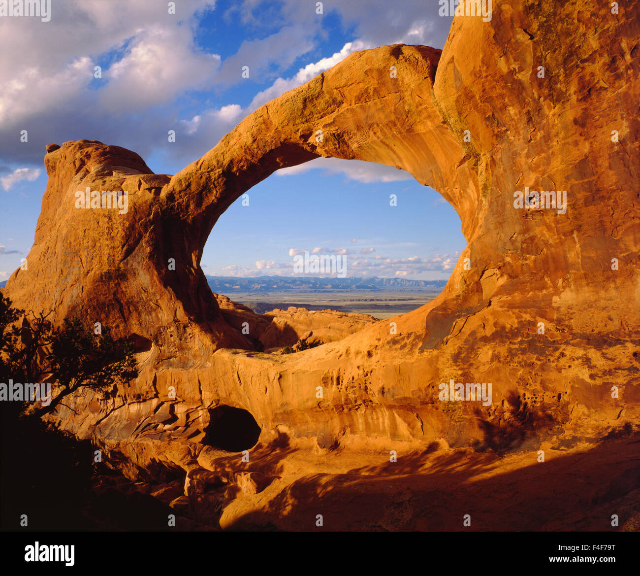 USA, Utah, Arches National Park. Double O Arch (Large format sizes ...