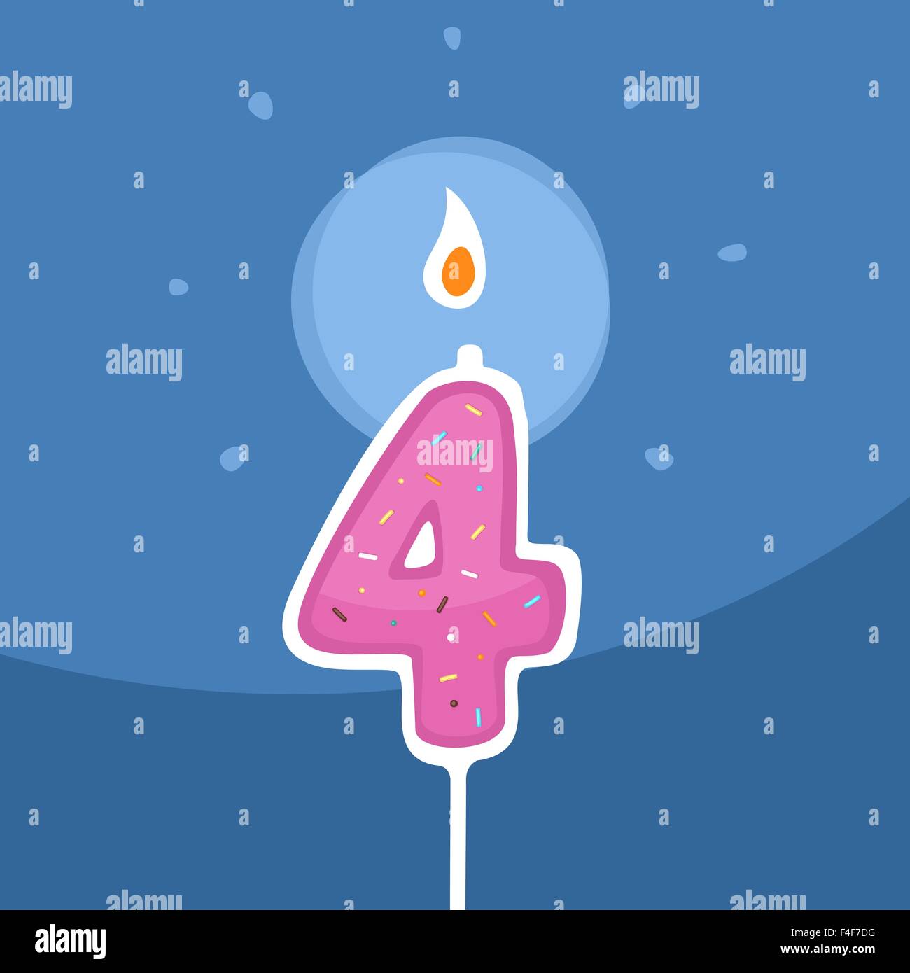 Vector Candle Four Years Stock Vector Image & Art - Alamy