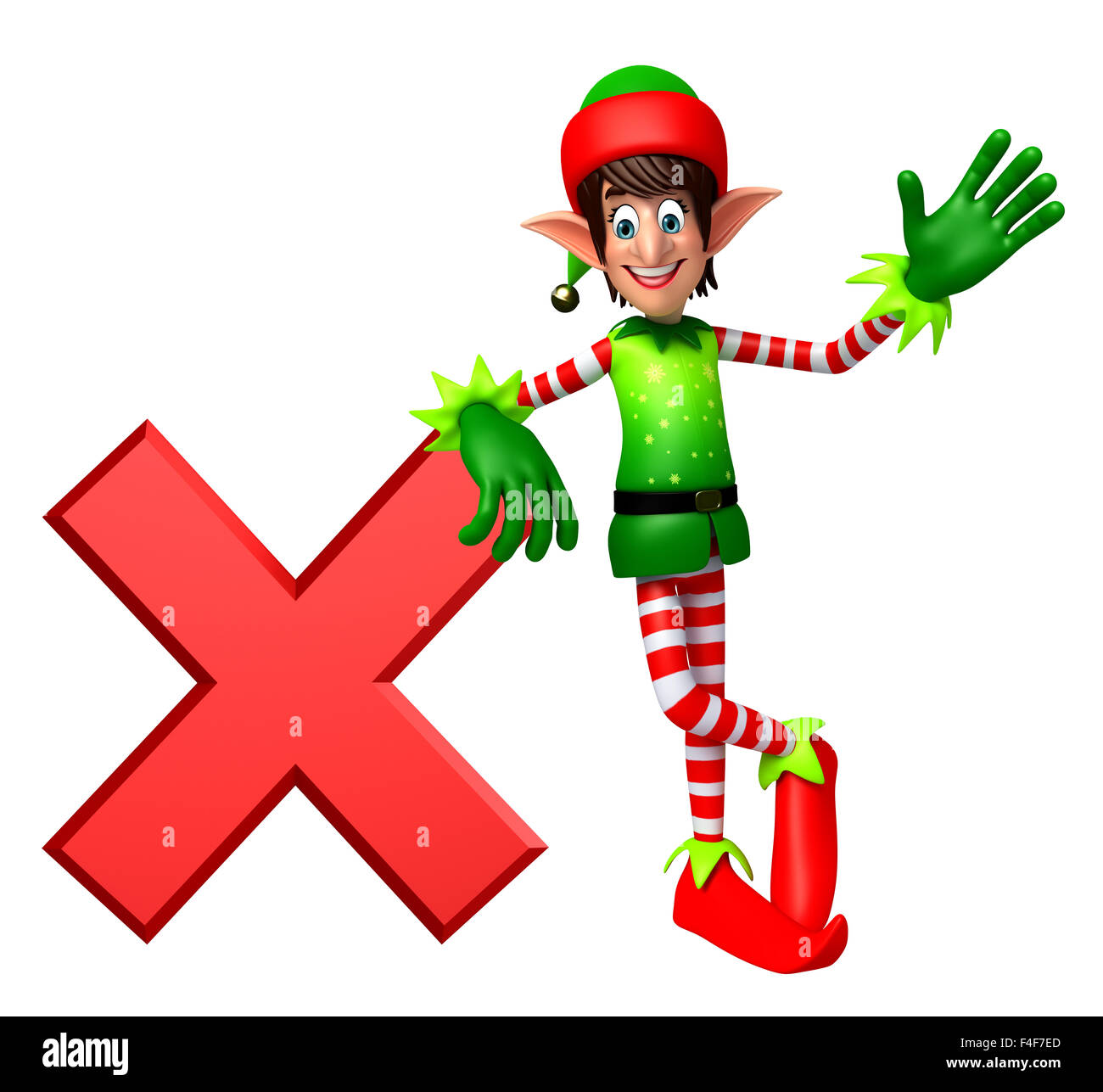3d rendered illustration of elves with cross sign Stock Photo - Alamy