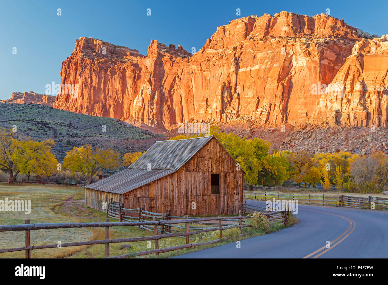 USA, Utah, Capitol Reef National Park, Old barn Stock Photo - Alamy