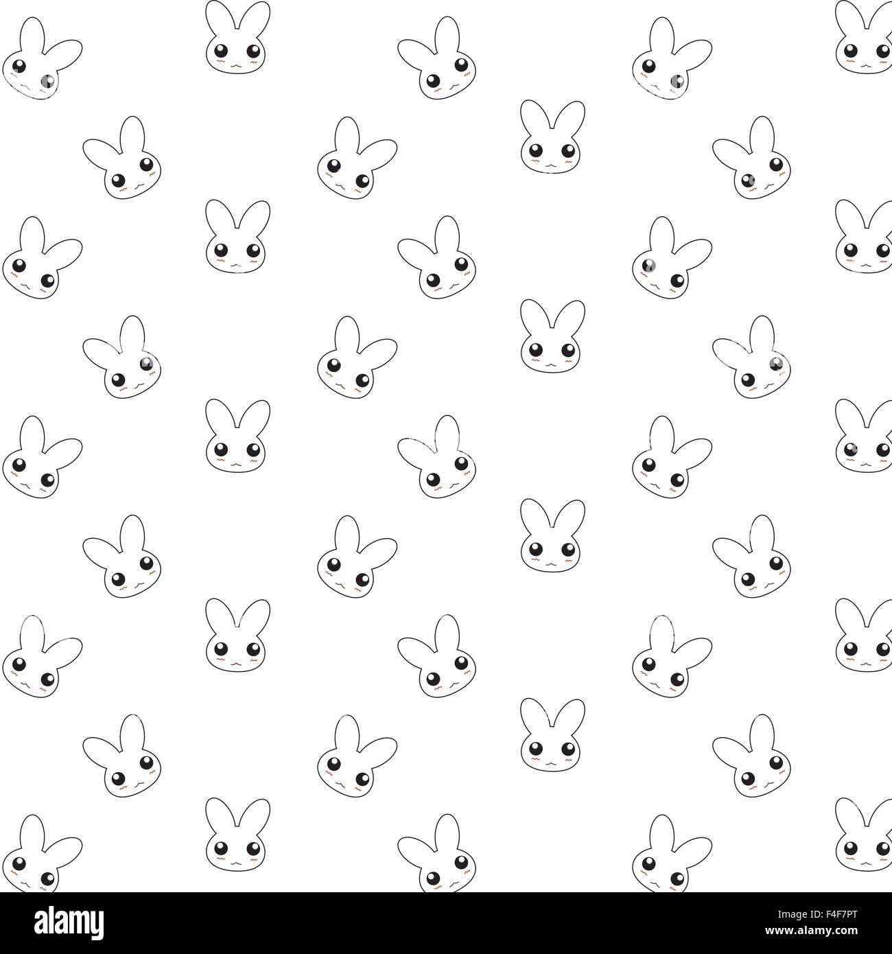 Cartoon seamless face pattern Black and White Stock Photos & Images - Alamy