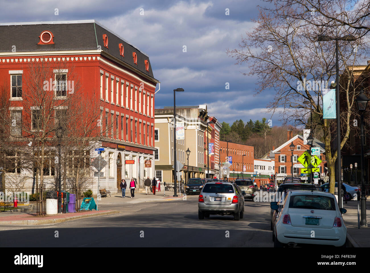 Vermont, Montpelier, buildings along State Street Stock Photo - Alamy