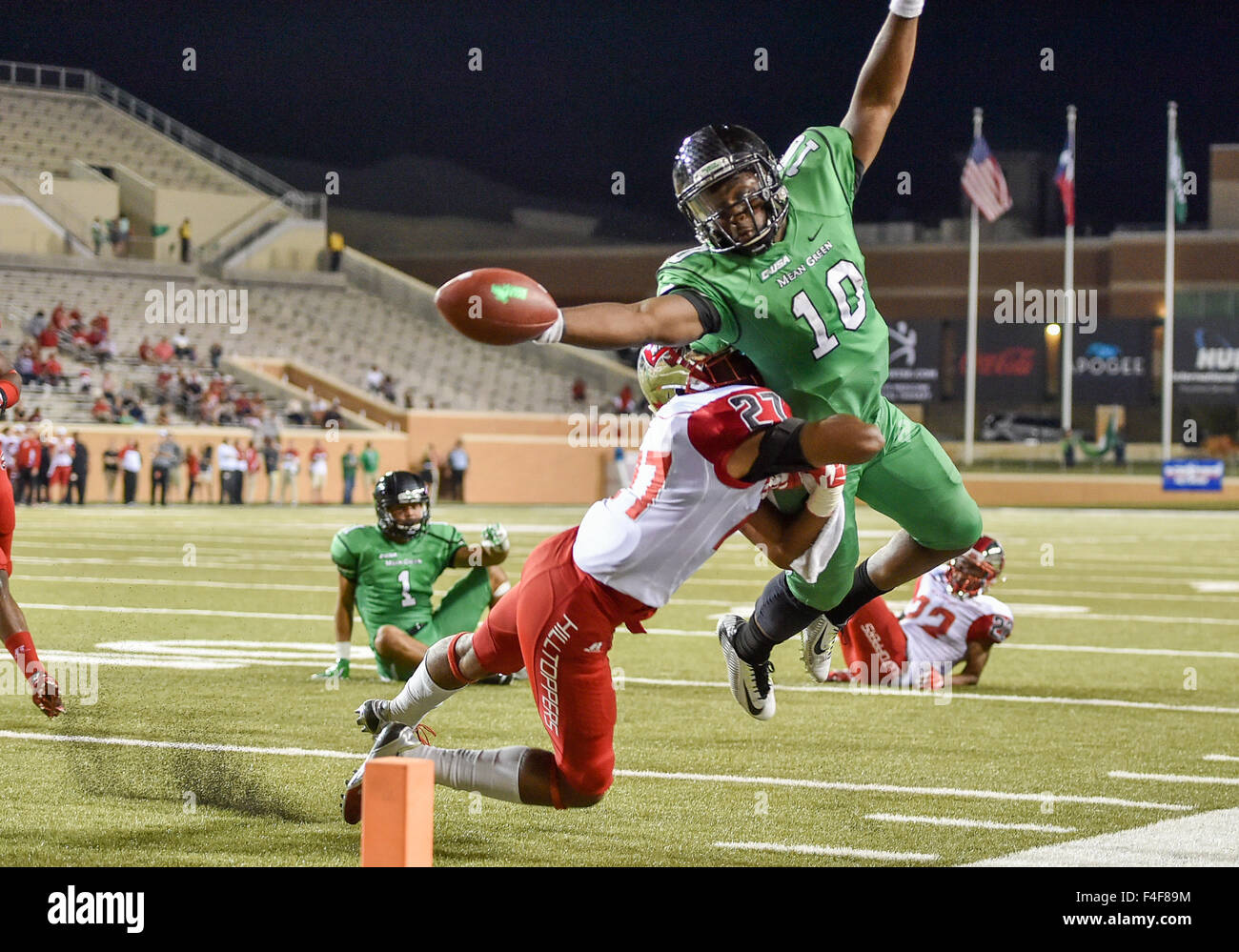 October 15th, 2015: .North Texas Mean Green quarterback DaMarcus Smith ...