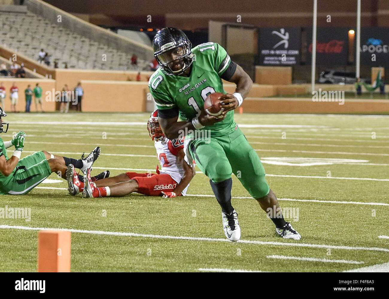 October 15th, 2015: .North Texas Mean Green quarterback DaMarcus Smith ...