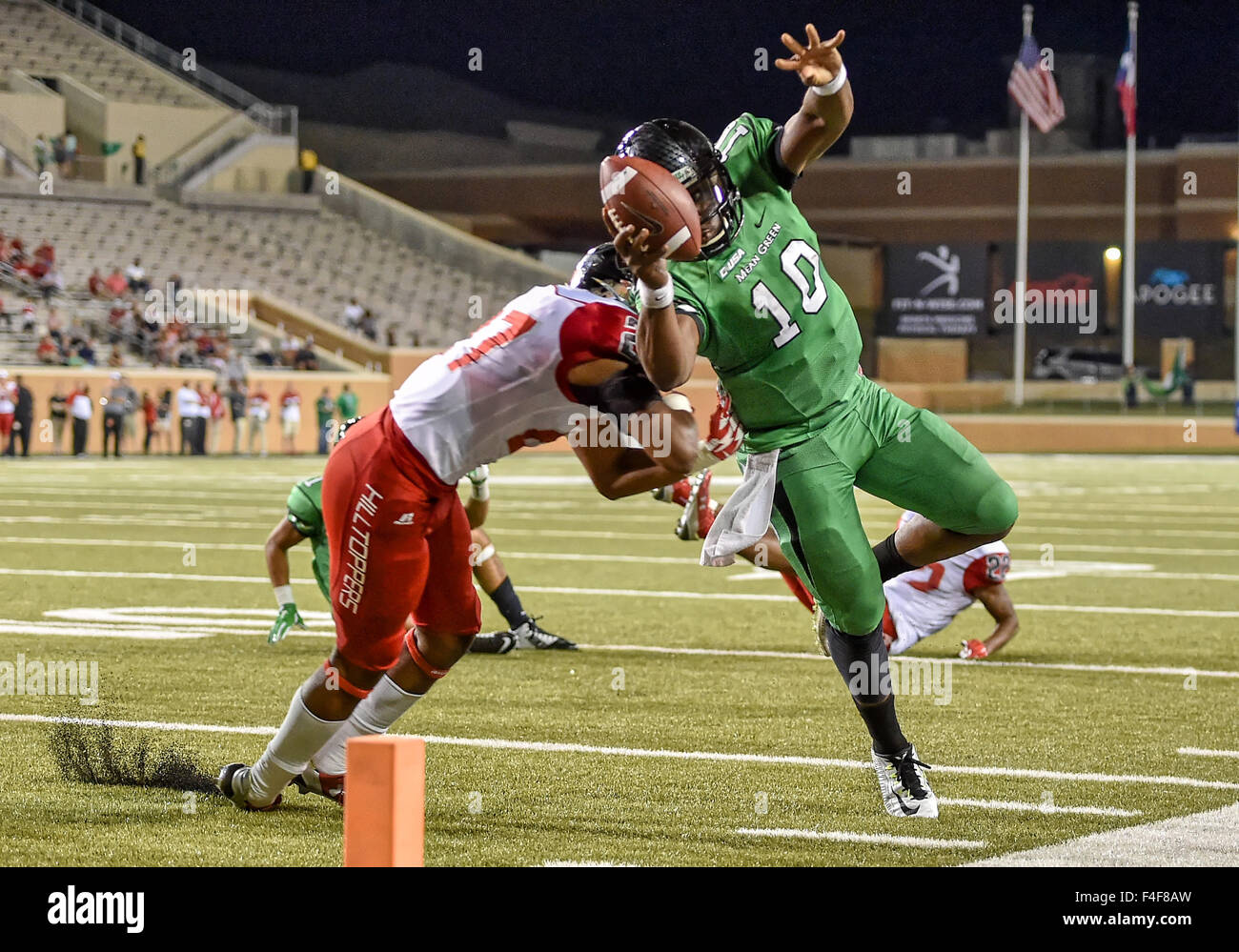 October 15th, 2015: .North Texas Mean Green quarterback DaMarcus Smith ...