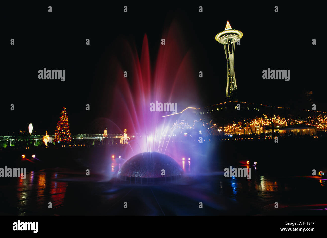 Washington, Seattle, International fountain at Seattle Center (Large ...