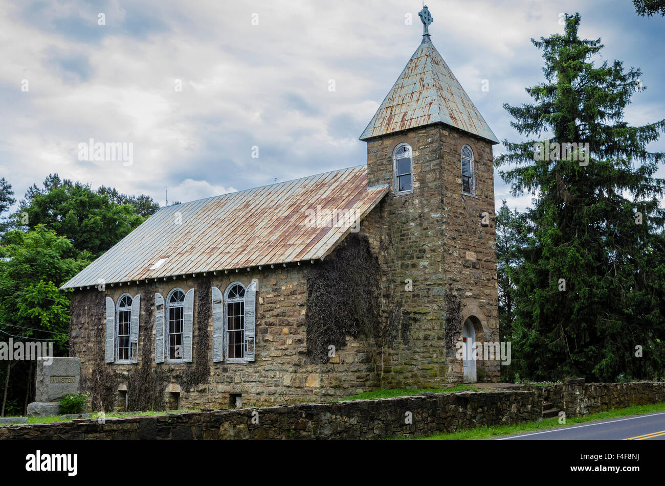 USA, Virginia, Winston. 1908 Winston Memorial Chapel on Highway 522 ...