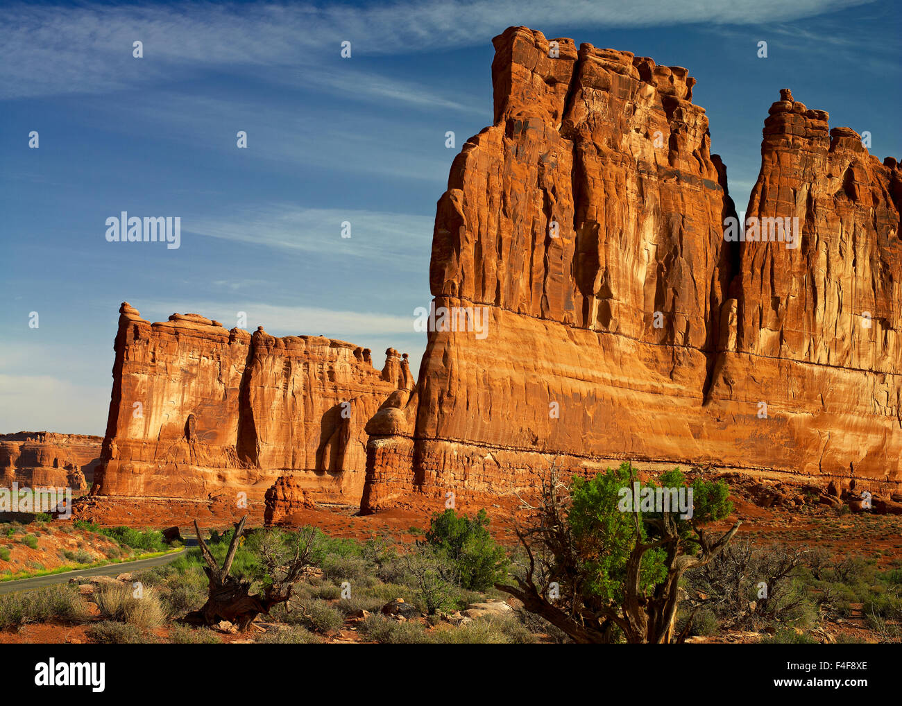 USA, Utah, Arches. Walls of sandstone in a sunrise Stock Photo - Alamy