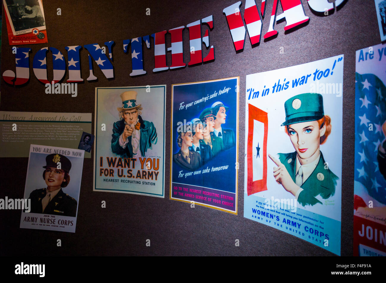 USA, Virginia, Fort Lee, Army Women's Museum at Fort Lee, WW2-era ...