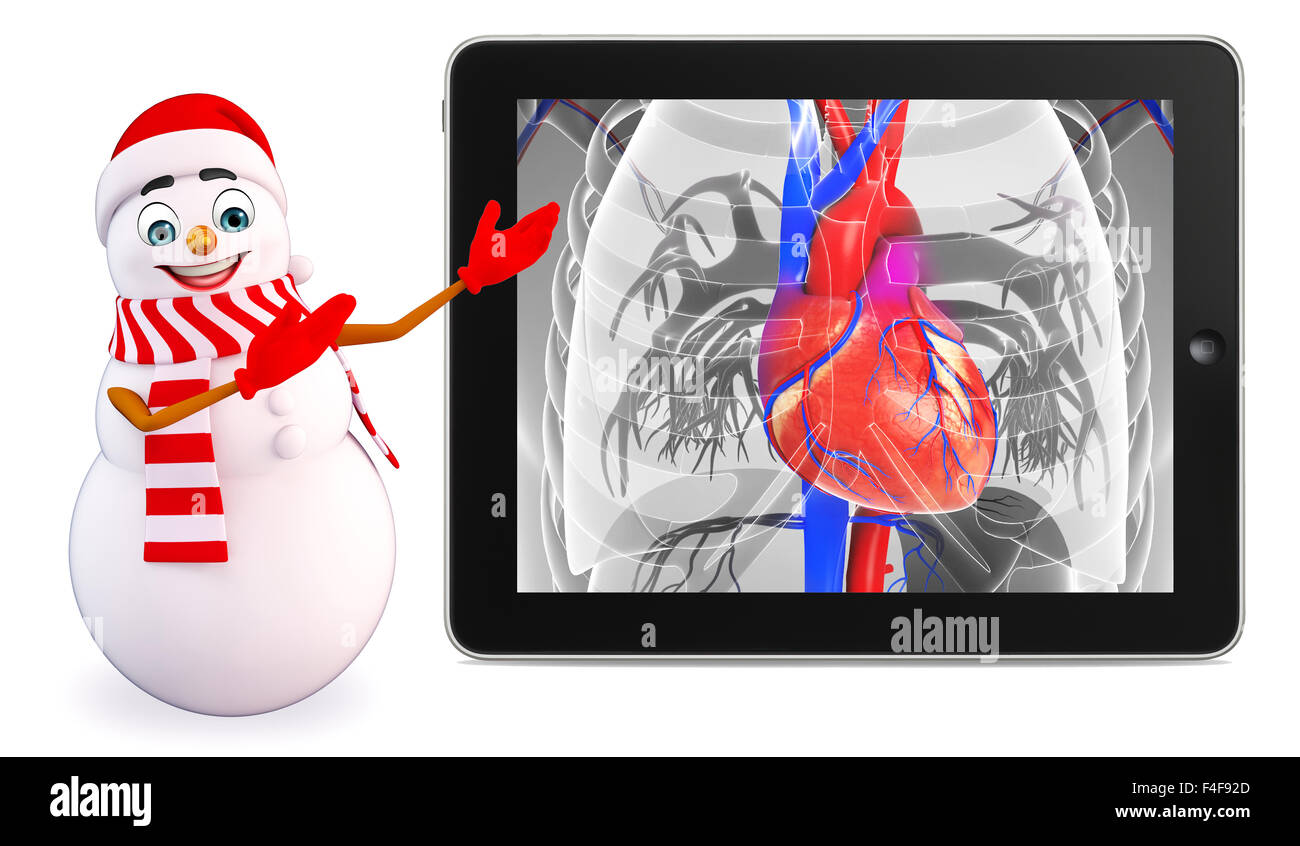 3d rendered illustration of snowman with xray anatomy Stock Photo - Alamy