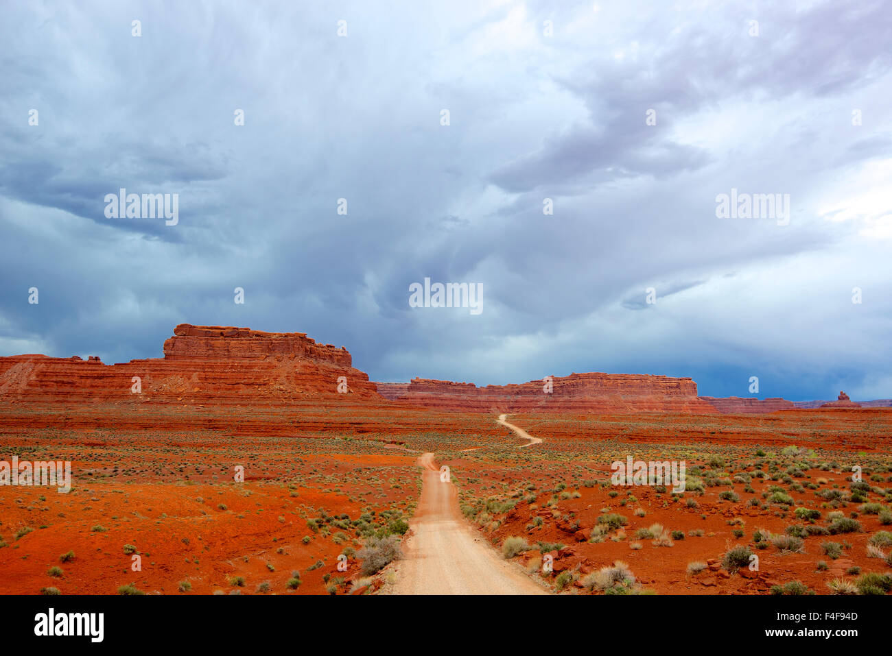 A storm over Valley of the Gods byway in Utah, near Bluff. (Large ...