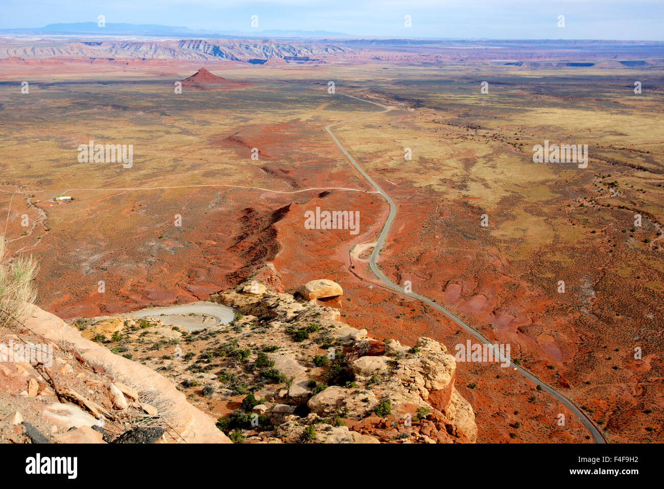 On Utah Route 261 the Moki Dugway drops 1200 feet at an 11 percent ...