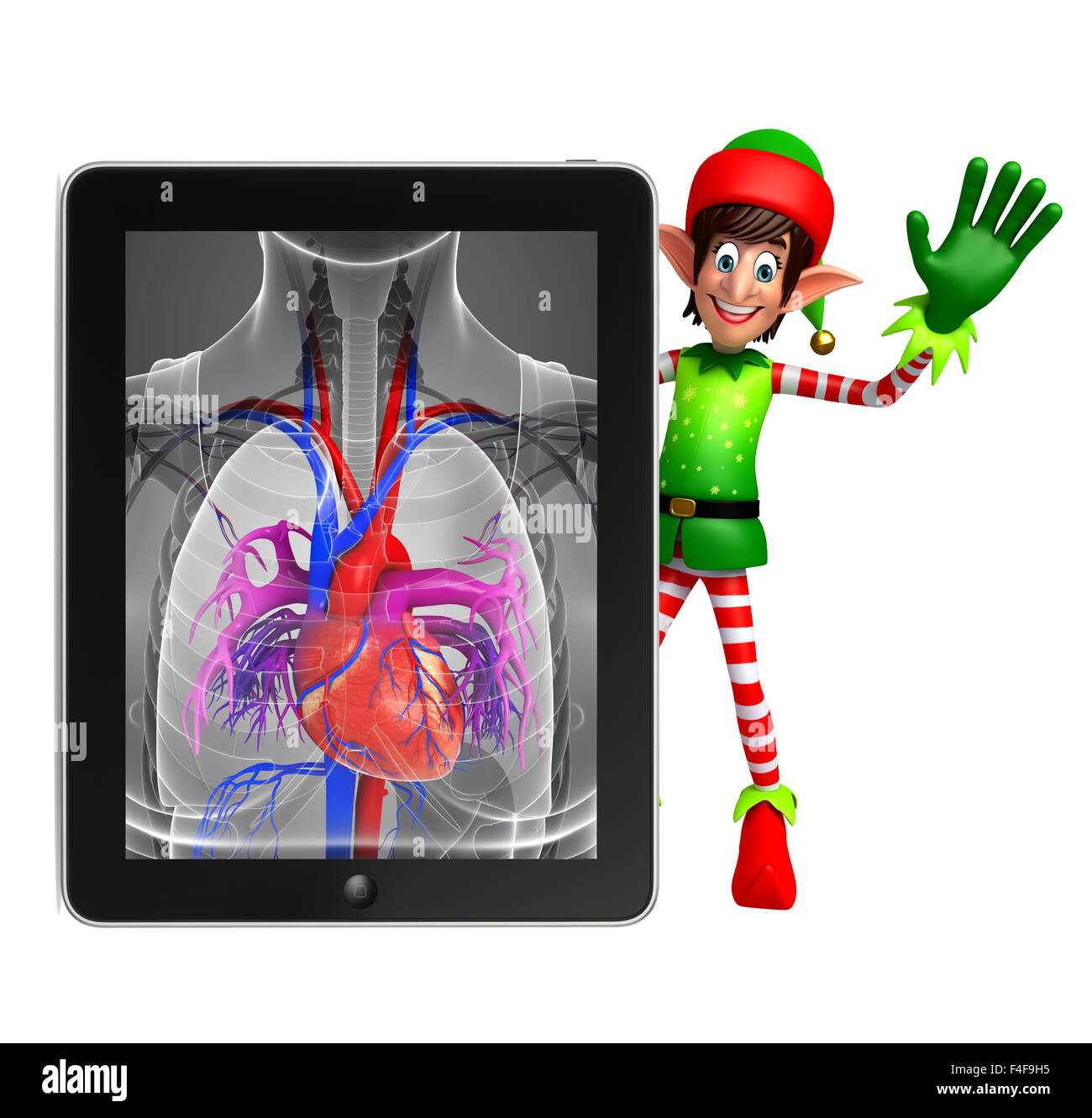 3d rendered illustration of elves with xray Stock Photo - Alamy