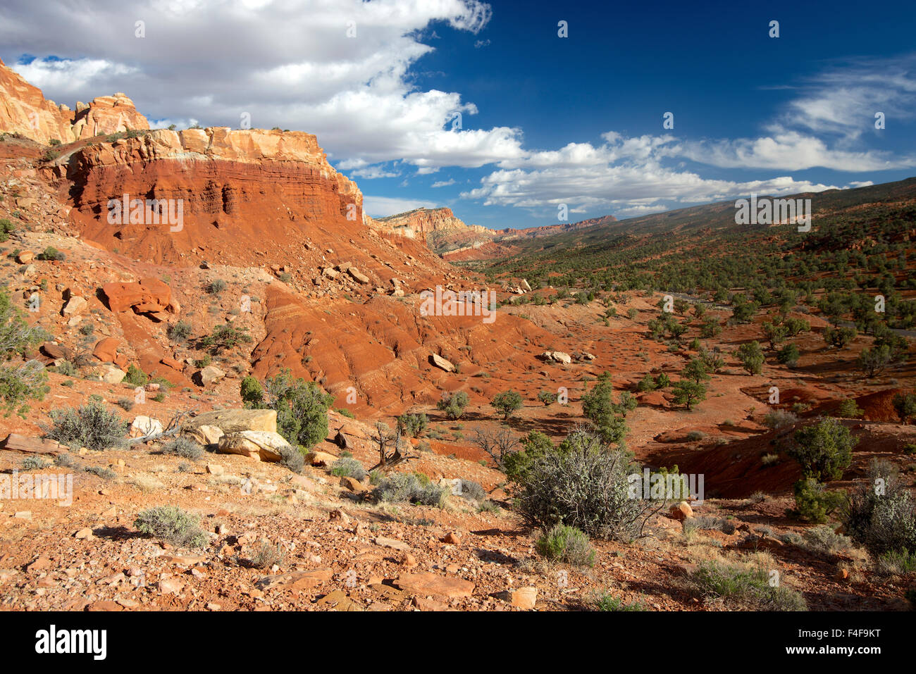 Capitol Reef formation, Capitol Reef National Park, Utah. (Large format ...