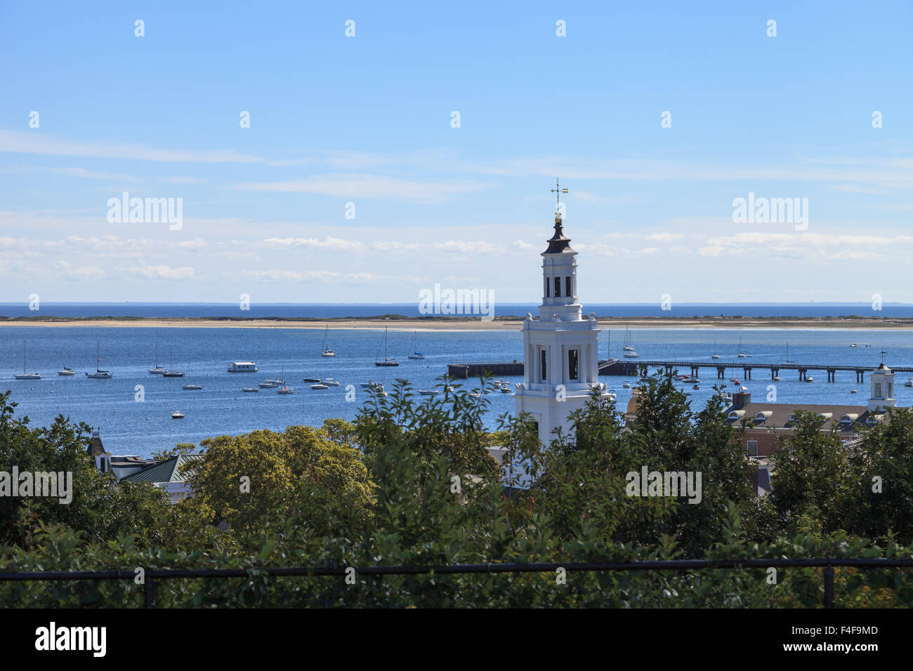 Provincetown, Massachusetts, Cape Cod city view and beach and ocean ...