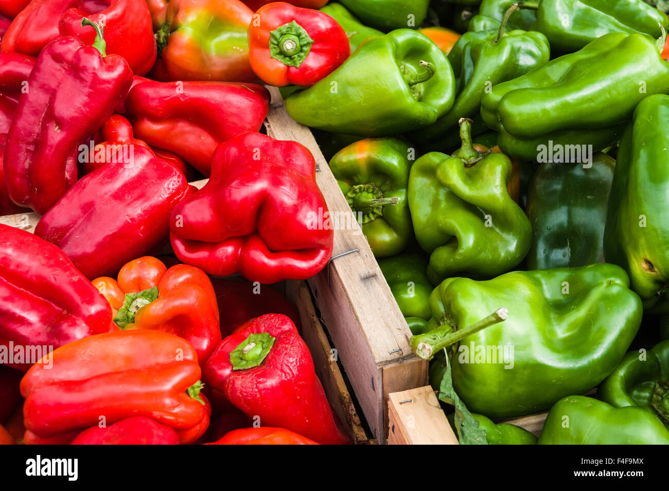 Colored Pepper in a market in Provence, France Stock Photo - Alamy