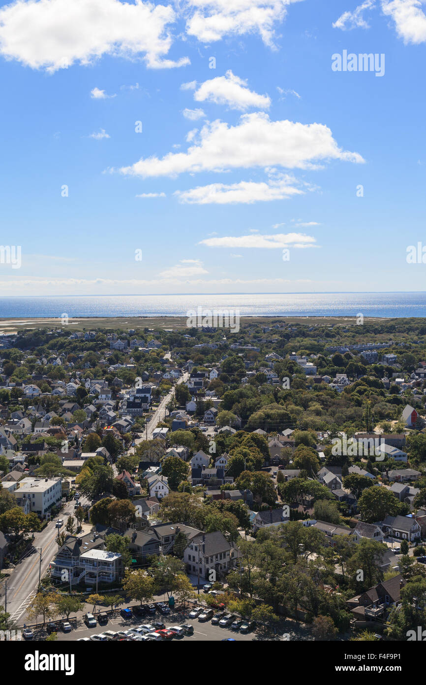 Provincetown, Massachusetts, Cape Cod city view and beach and ocean ...