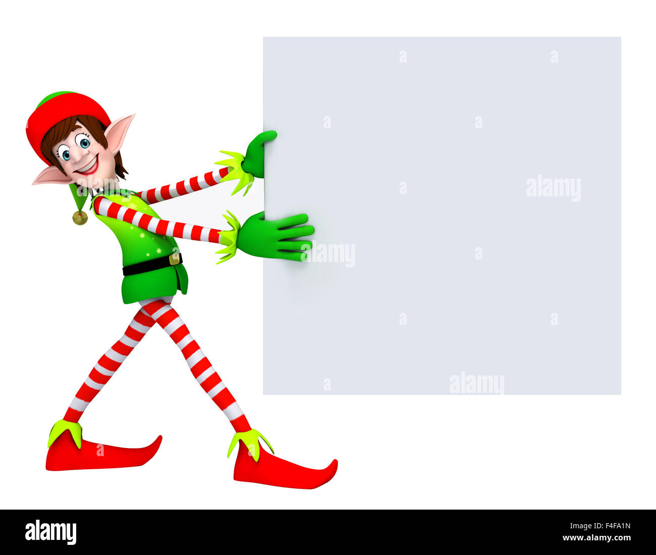 3d rendered illustration of elves with sign Stock Photo - Alamy