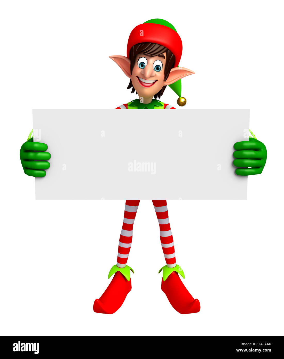 3d rendered illustration of elves with sign Stock Photo - Alamy
