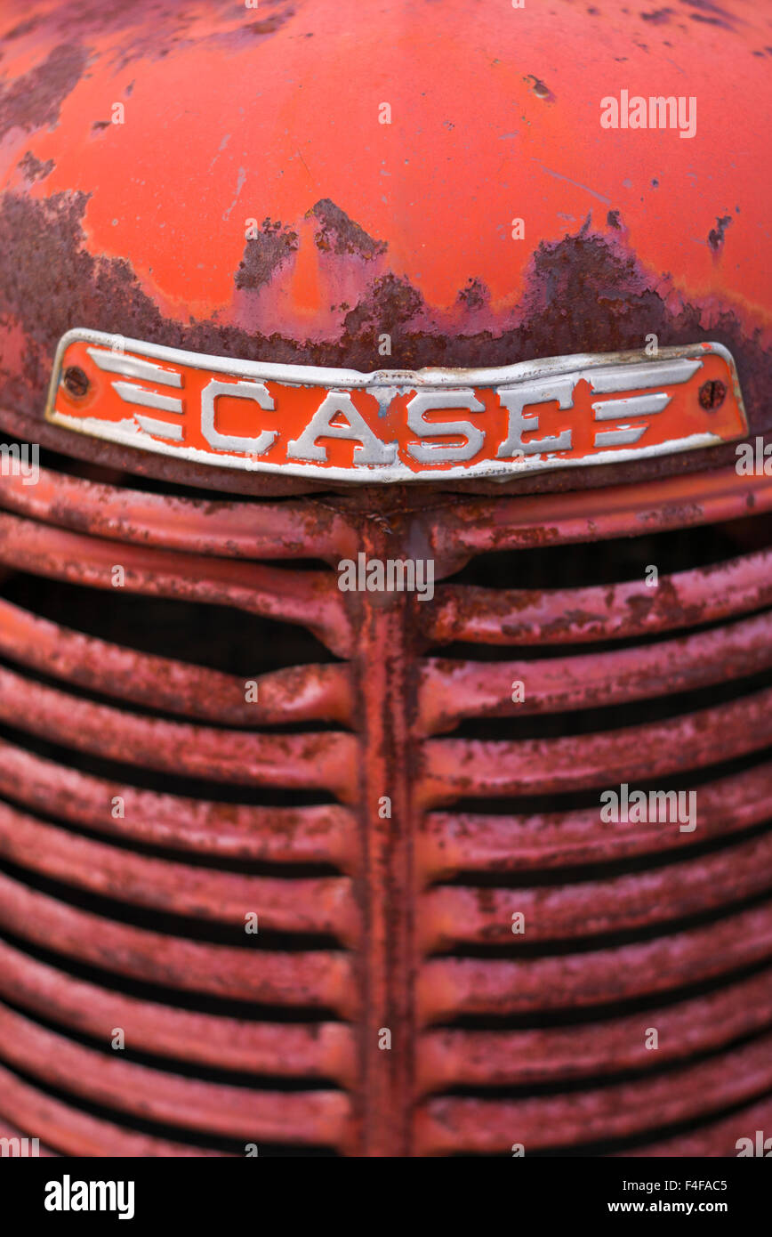 Manchester Center, antique farm tractor Stock Photo - Alamy