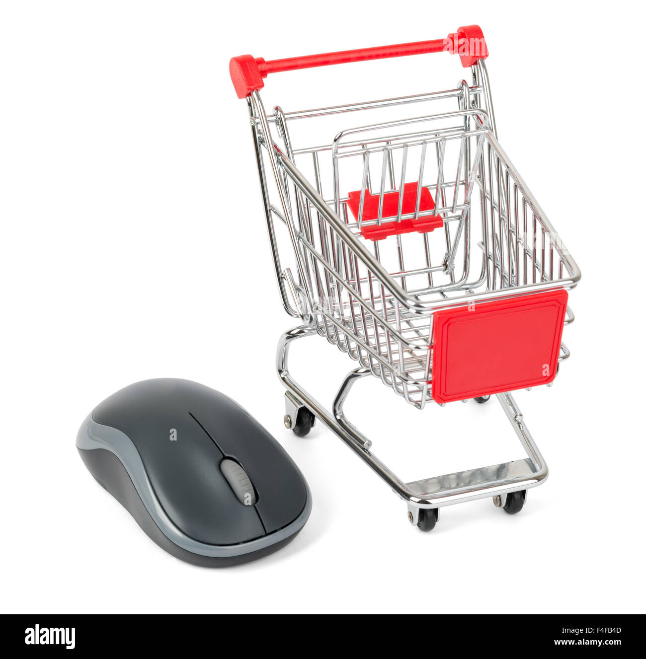 Computer mouse with shopping cart Stock Photo - Alamy