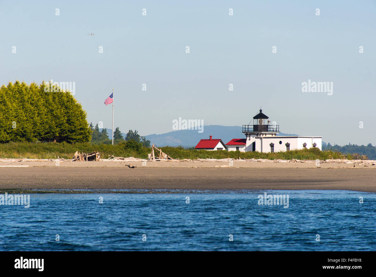 USA, Washington State, Point No Point Lighthouse on northern tip of ...