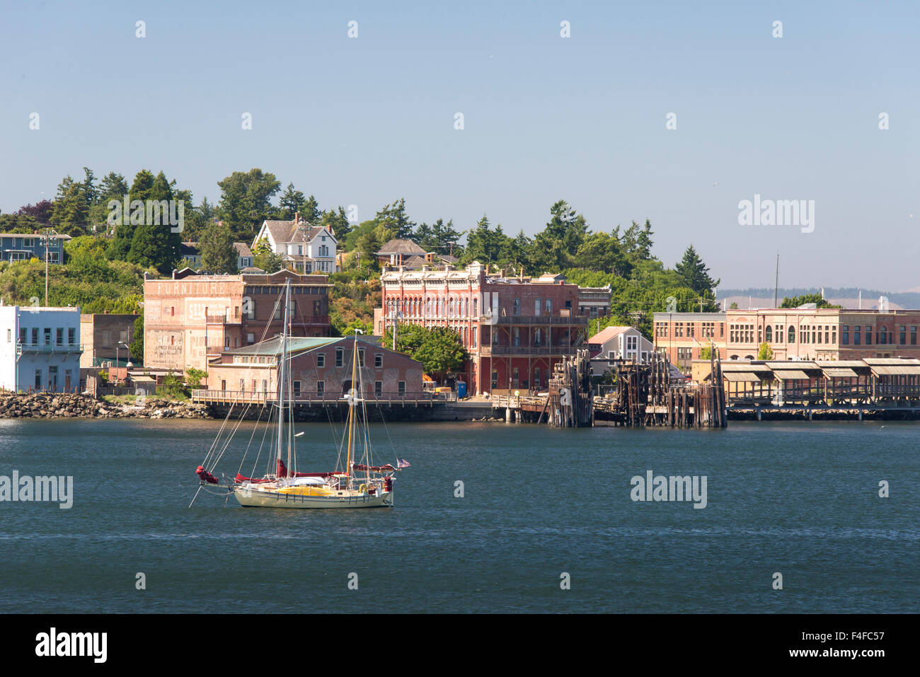 USA, Washington State, Port Townsend. Picturesque historic Victorian ...