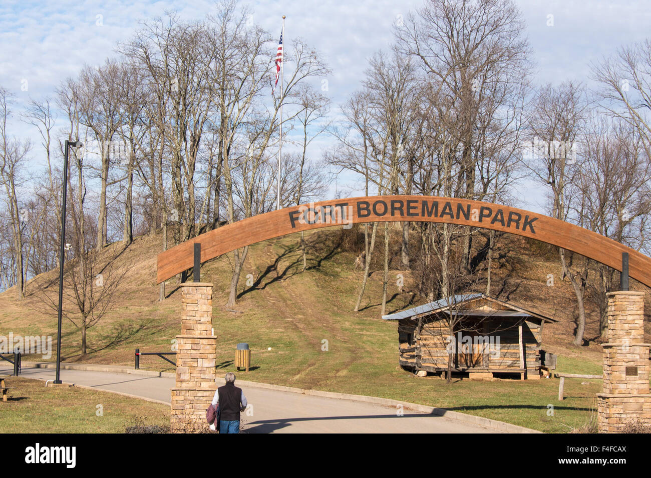 Parkersburg, WV. Historic Fort Boreman park. Important Civil War Union ...