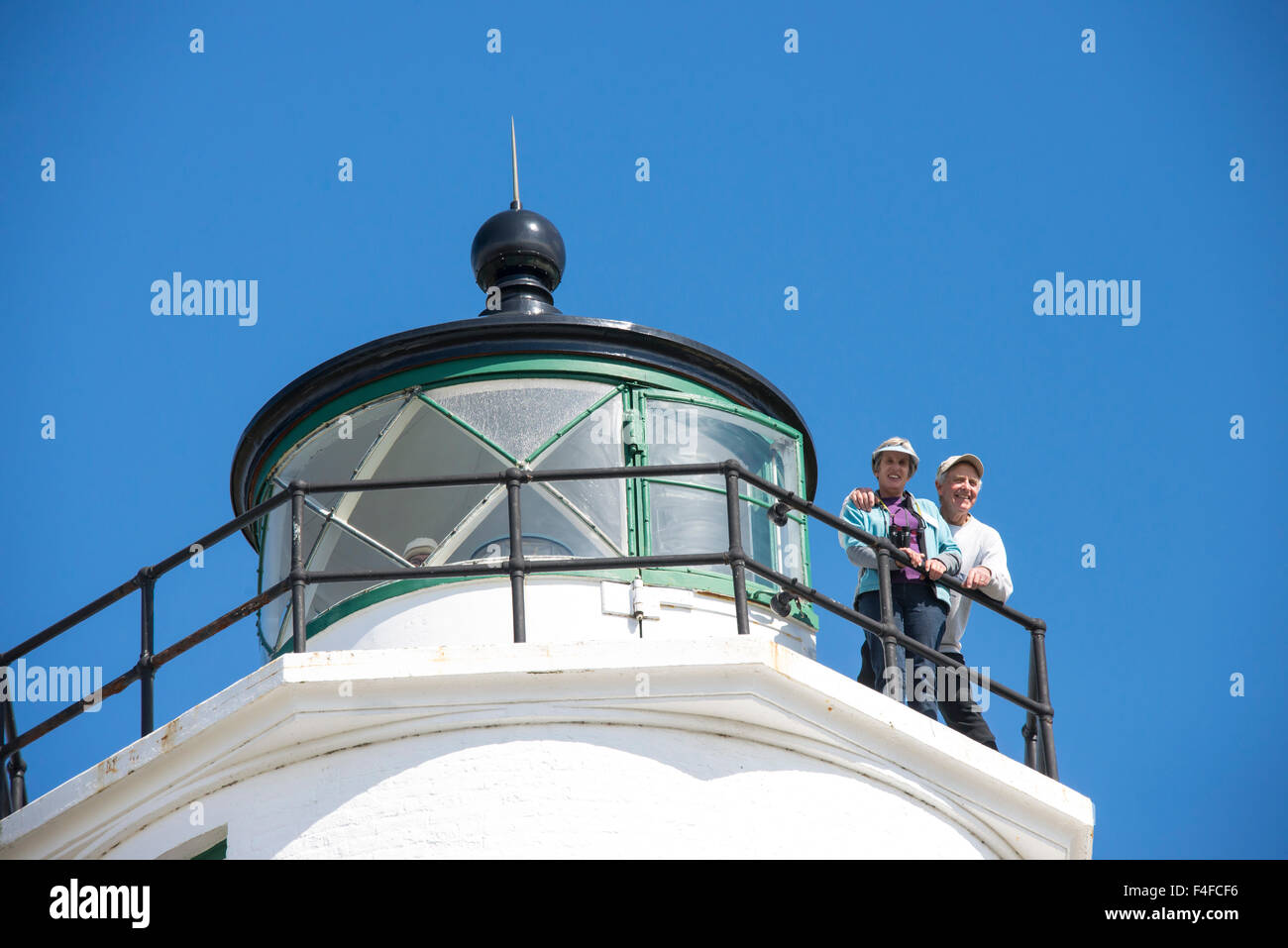 USA, Washington State. Dungeness Spit Lighthouse on largest sandspit in ...