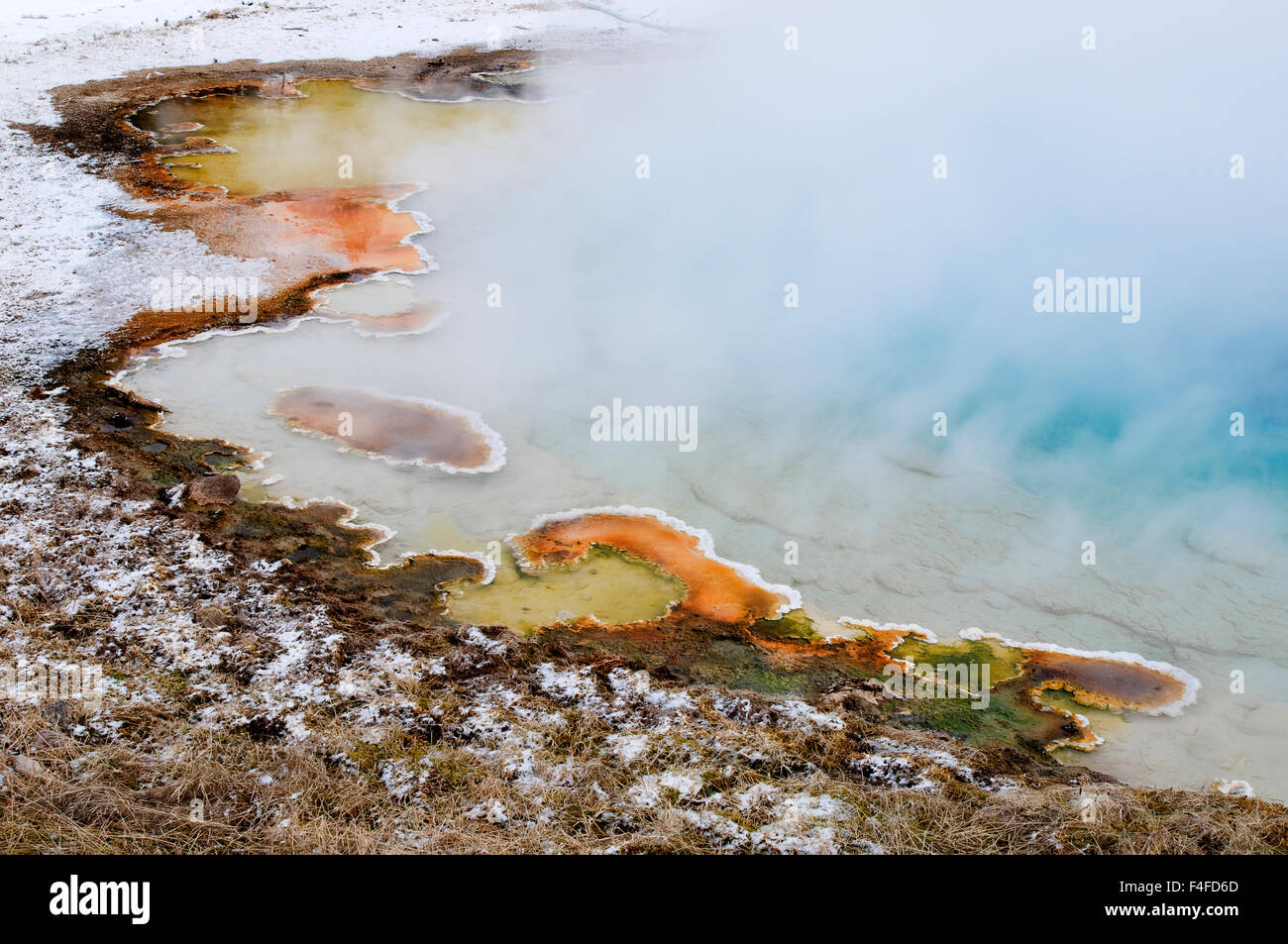 USA, Wyoming, Yellowstone National Park. Silex Spring pool. Credit as ...