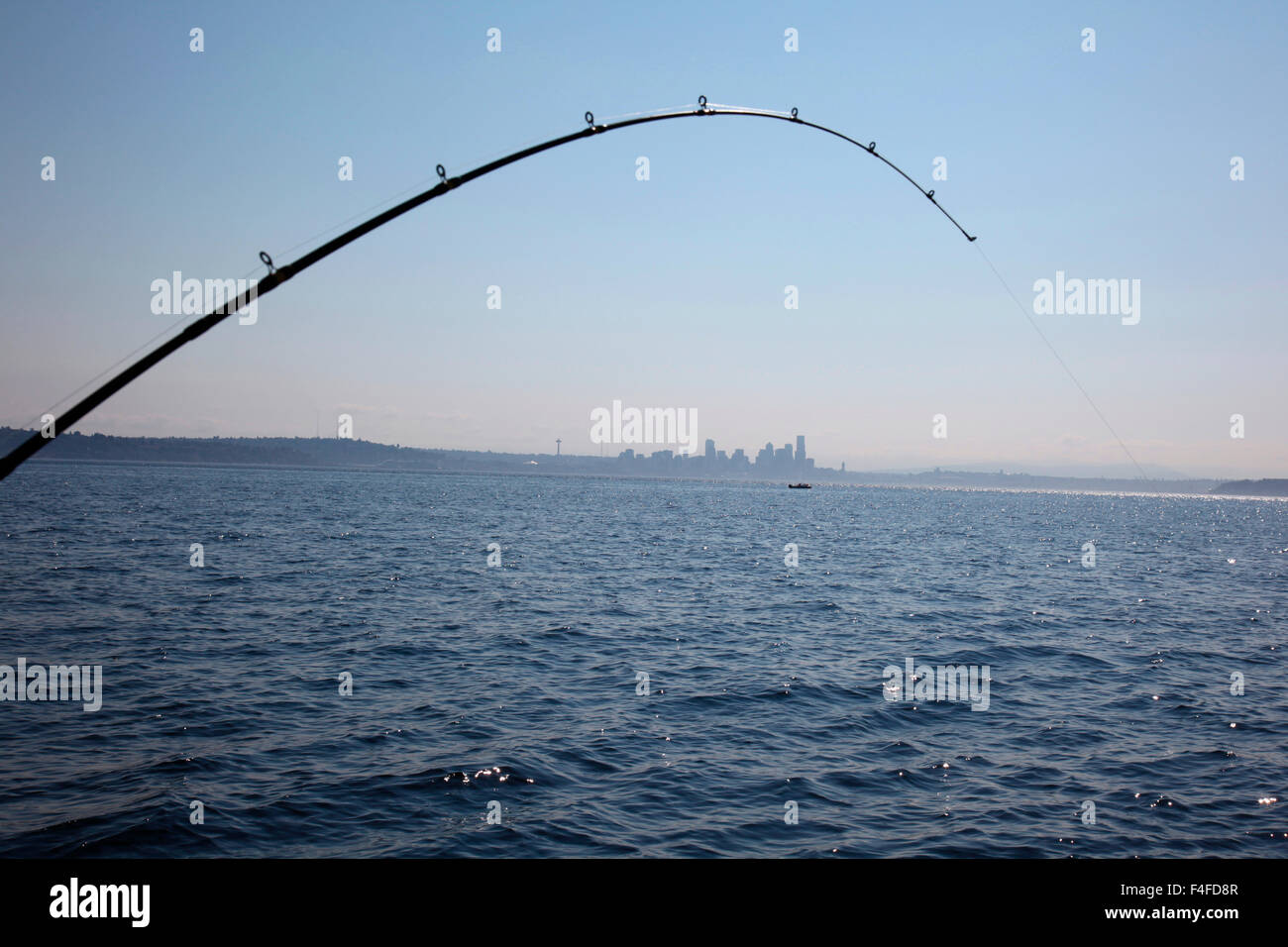 Salmon Fishing in Puget Sound, Seattle, Washington State, USA Stock ...