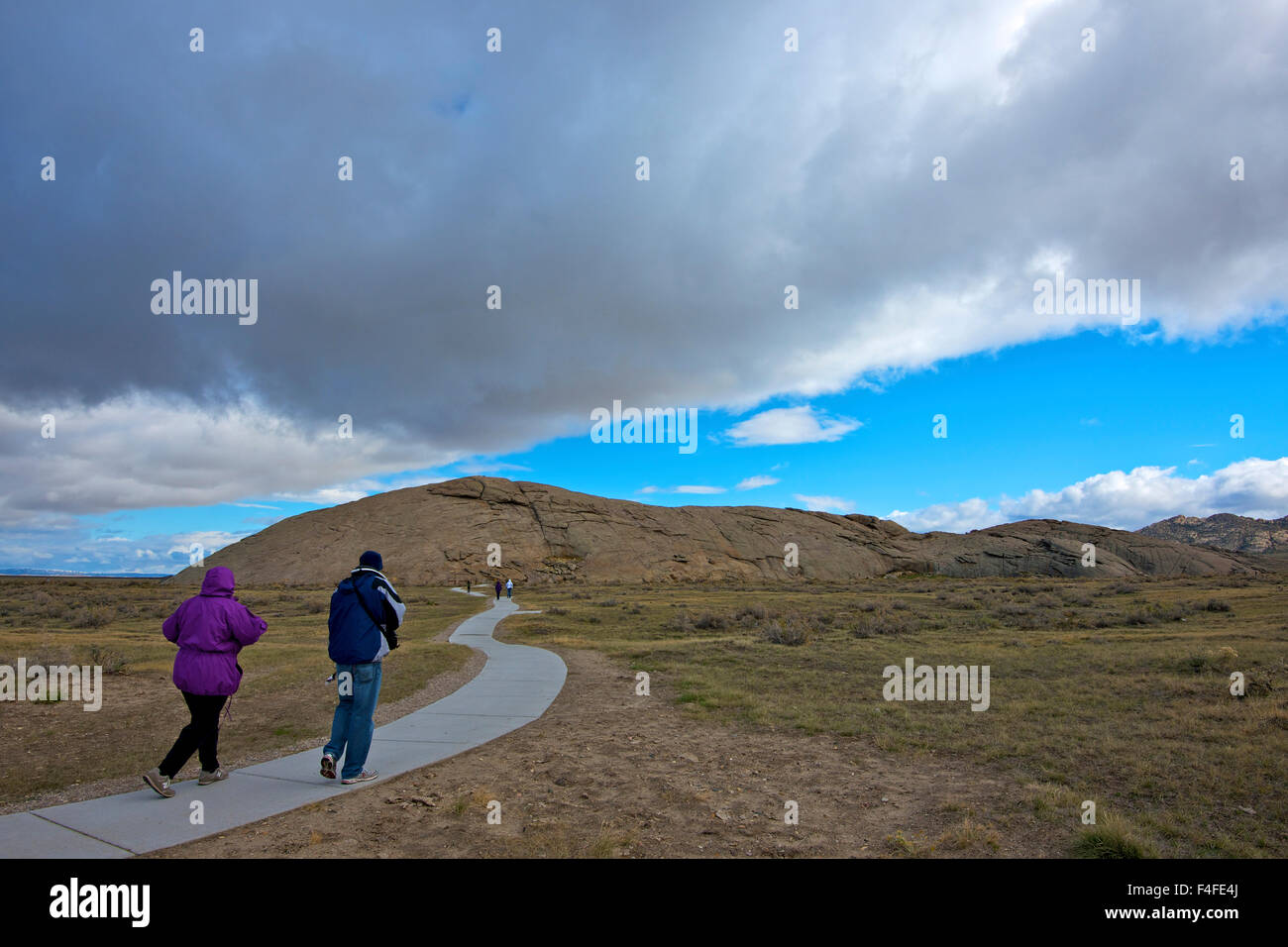 Independence Rock, Wyoming, a large granite out cropping, was a major ...