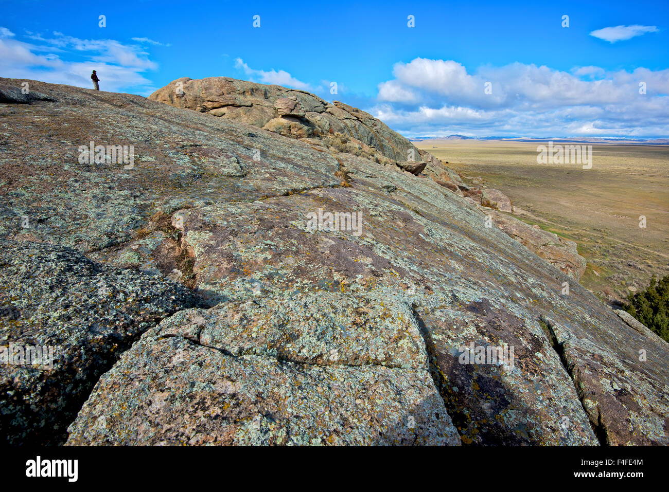 Independence Rock Wyoming, a large granite out cropping, was a major ...
