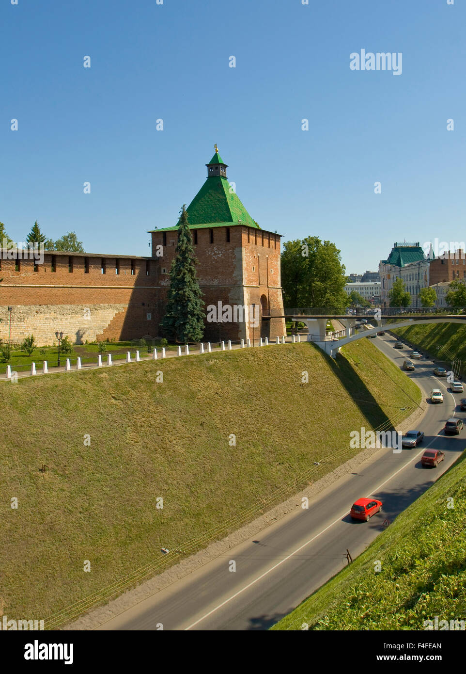 Nikolskaya tower of middle ages town fortress Kremlin in Nizhniy ...
