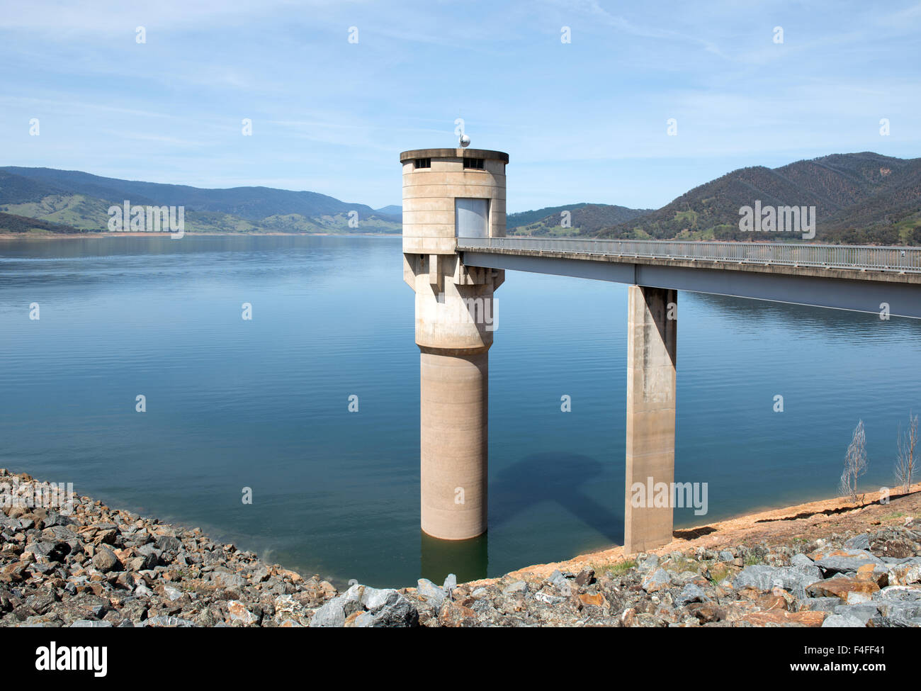 Blowering Dam, near Tumut, in New South Wales, Australia Stock Photo ...