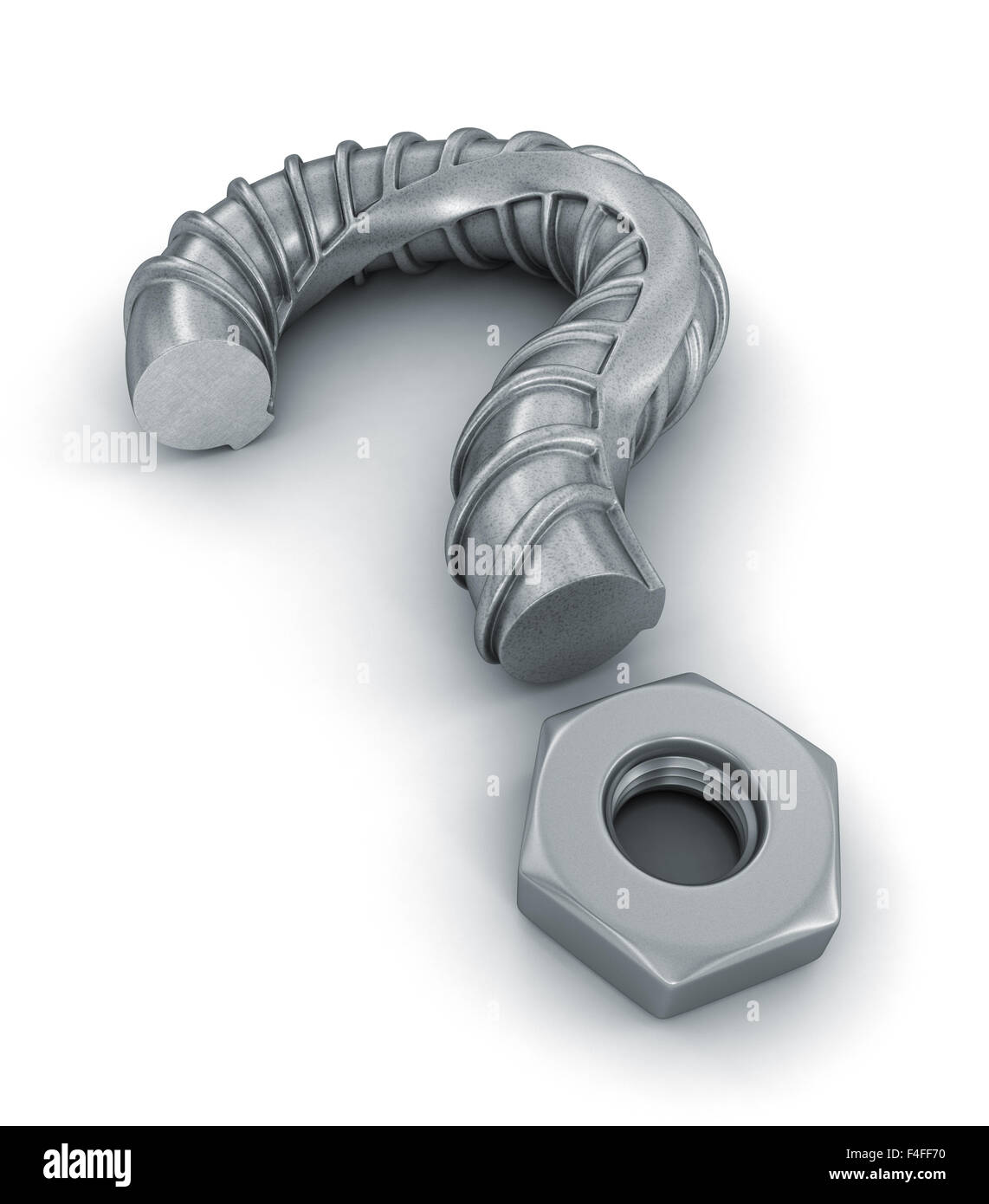 Question Mark of the Building armature. Image with clipping path Stock ...