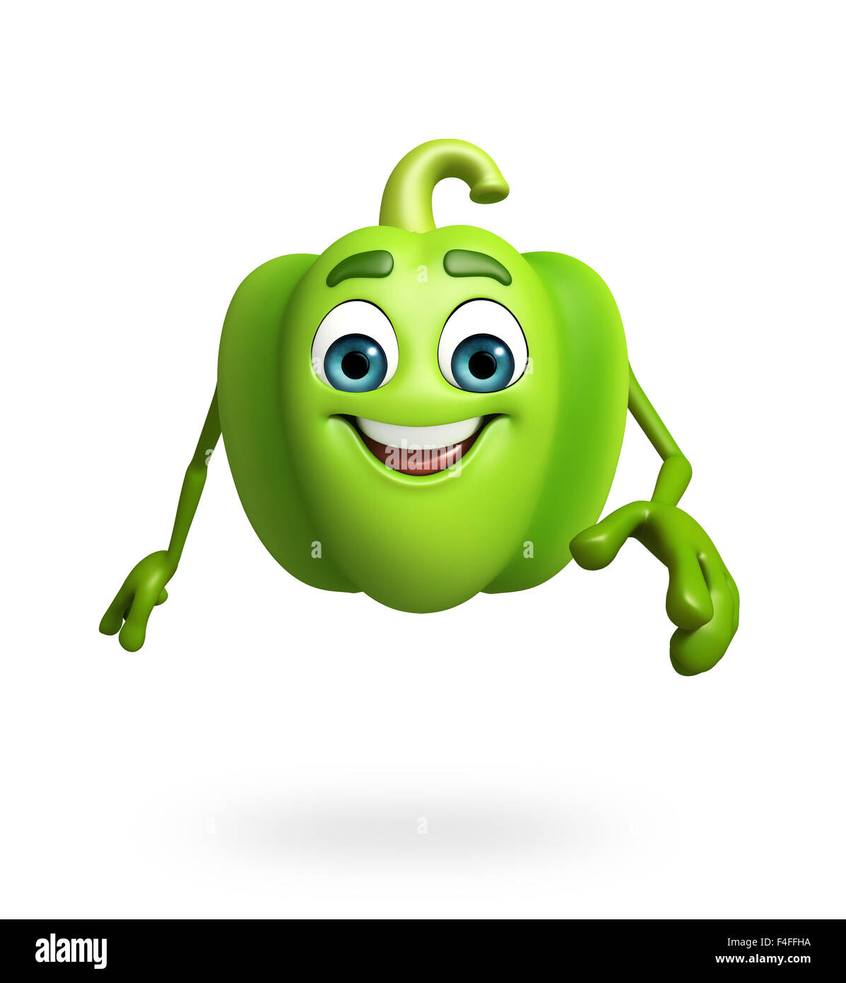 3d rendered illustration of cartoon character of capsicum Stock Photo ...