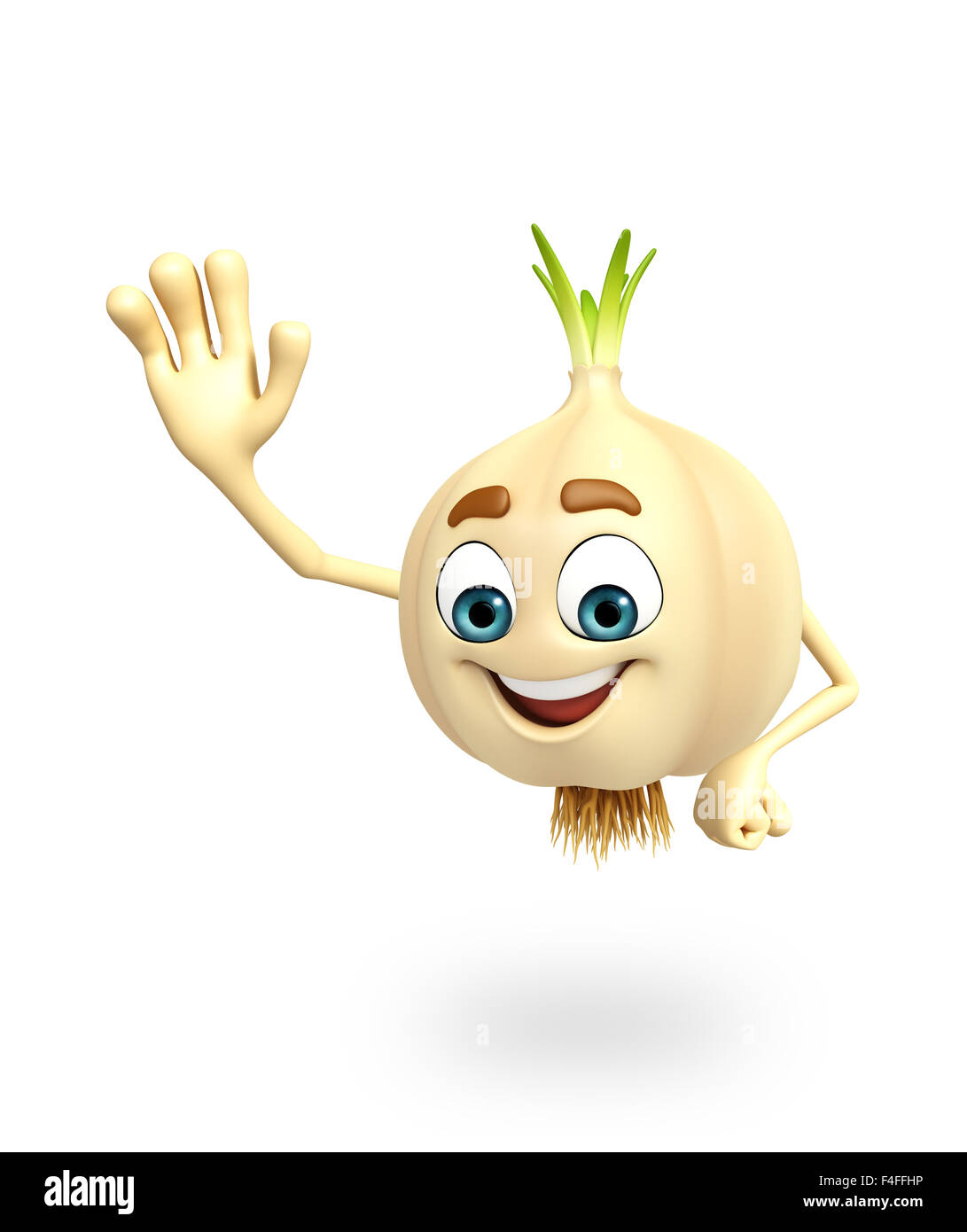 3d rendered illustration of Garlic cartoon character Stock Photo - Alamy