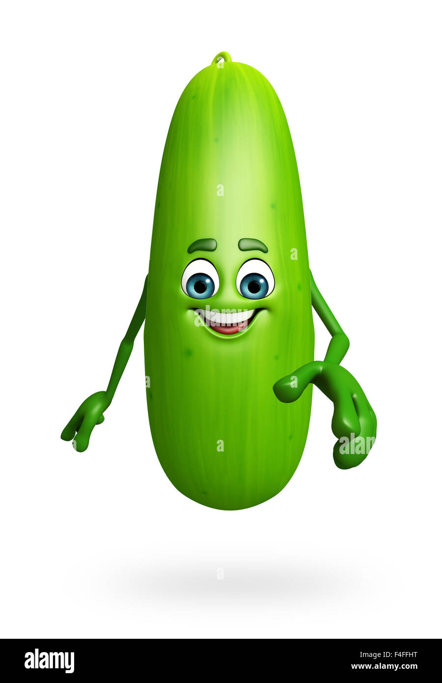 3d rendered illustration of cucumber cartoon character Stock Photo - Alamy